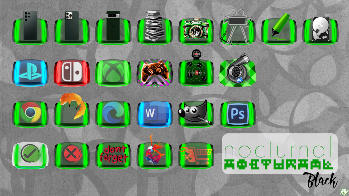 Nocturnal Black ADDON Icon Set for Windows by rix-wn on DeviantArt