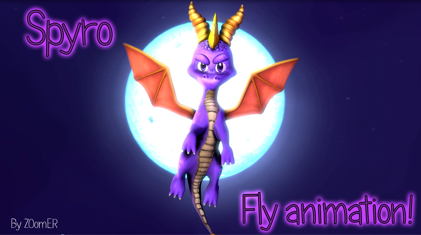 [Animation] Spyro Fly Test! by ZOomERart on DeviantArt