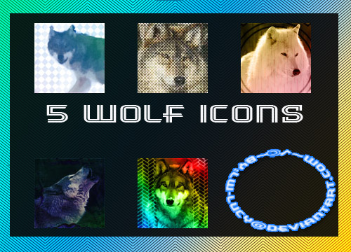 5 Pack Wolf icons by LW-Lucy on DeviantArt