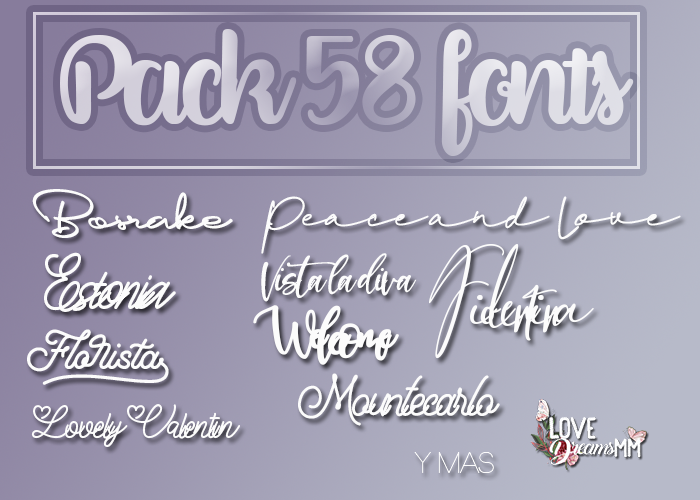 +MEGA PACK 58 FONTS {FREE} by LoveDreamsMM on DeviantArt
