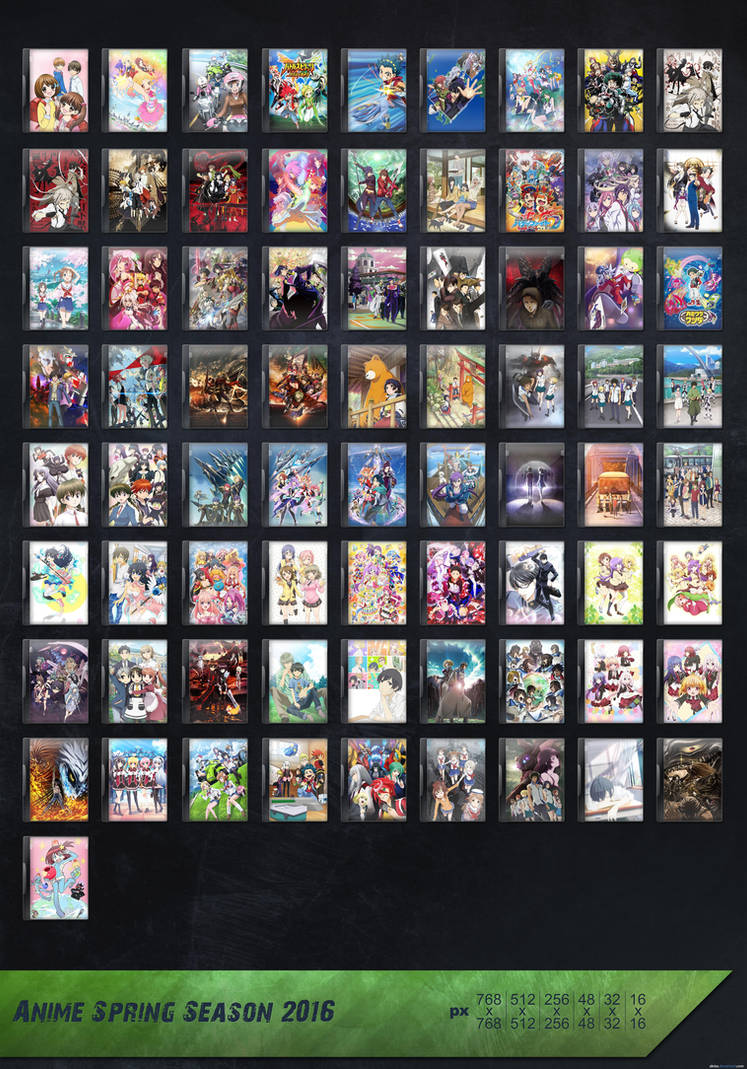 Anime 2016 Spring Season Icon Pack by SkrixX on DeviantArt