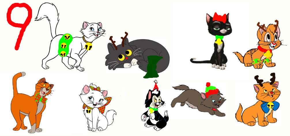 12 Days of Christmas 9: 9 Disney Cats by SuperStarDuchess on DeviantArt
