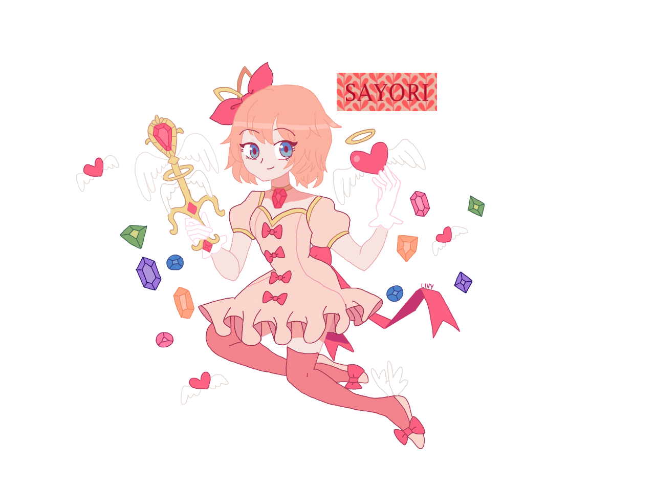 Sayori (DDLC) as a magical girl by ScrubbleEmpire on DeviantArt