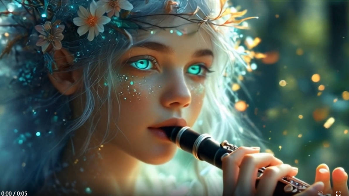 A fairy playing fluent Rain Wallpaper by khan333 on DeviantArt