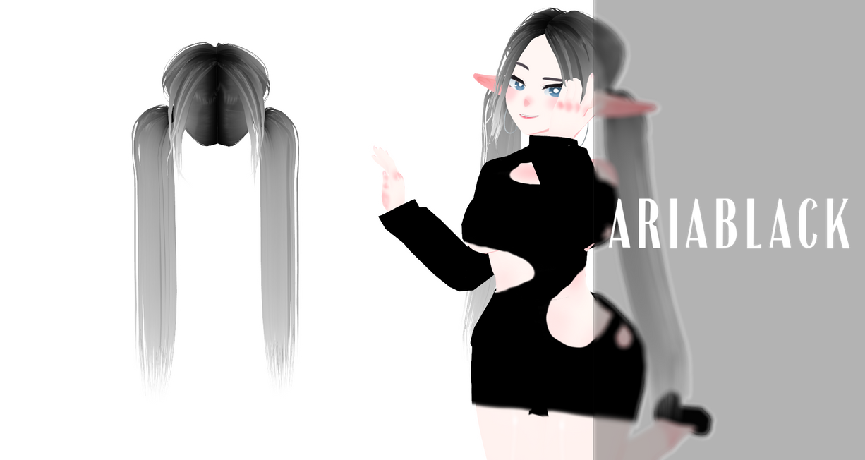 [MMD] Hair PonyTails by AriaBlack18 DL! by AriaBlack18 on DeviantArt