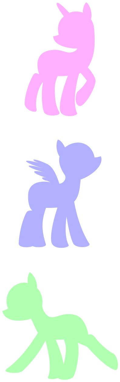 Simple Pony Silhouettes by mattyhex on DeviantArt
