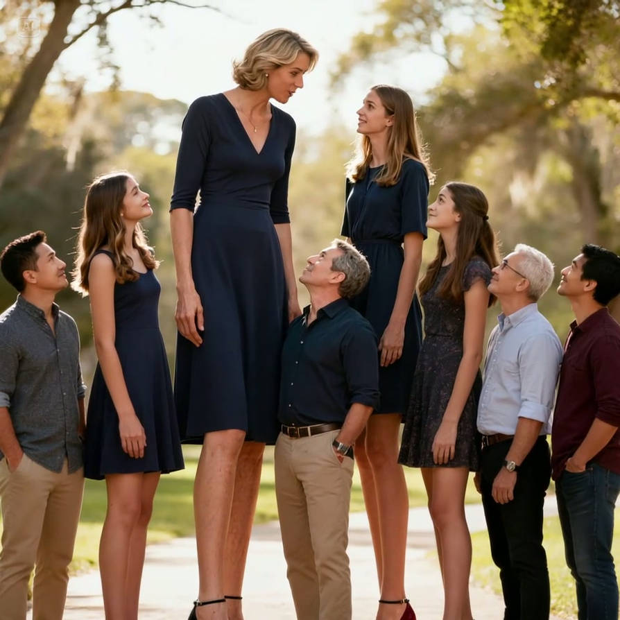 Tall wife and daughters short husband and father by imtooshort on ...