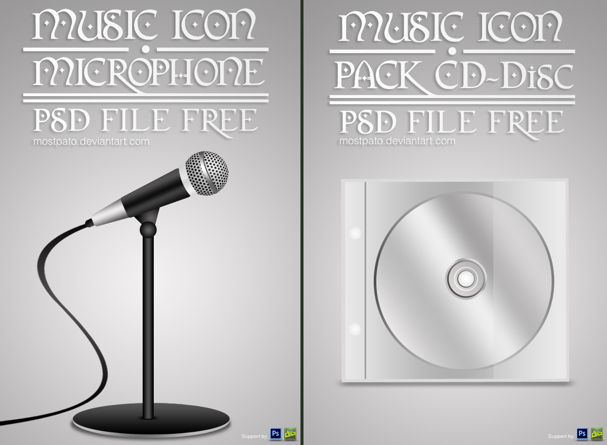 Microphone and CD PSD File by mostpato on DeviantArt