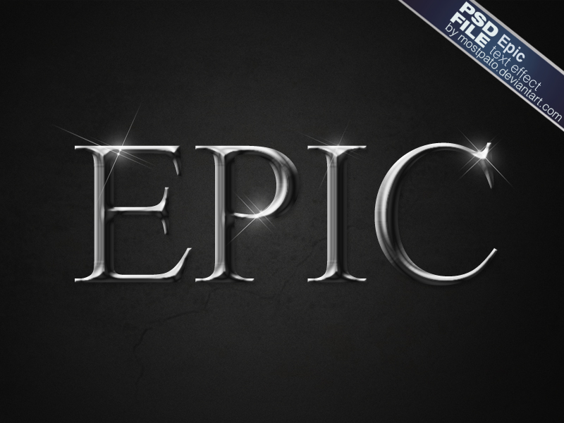 PSD Epic Text Effect by mostpato on DeviantArt