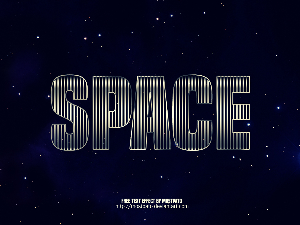 Space - Freebie Text Effect by mostpato on DeviantArt