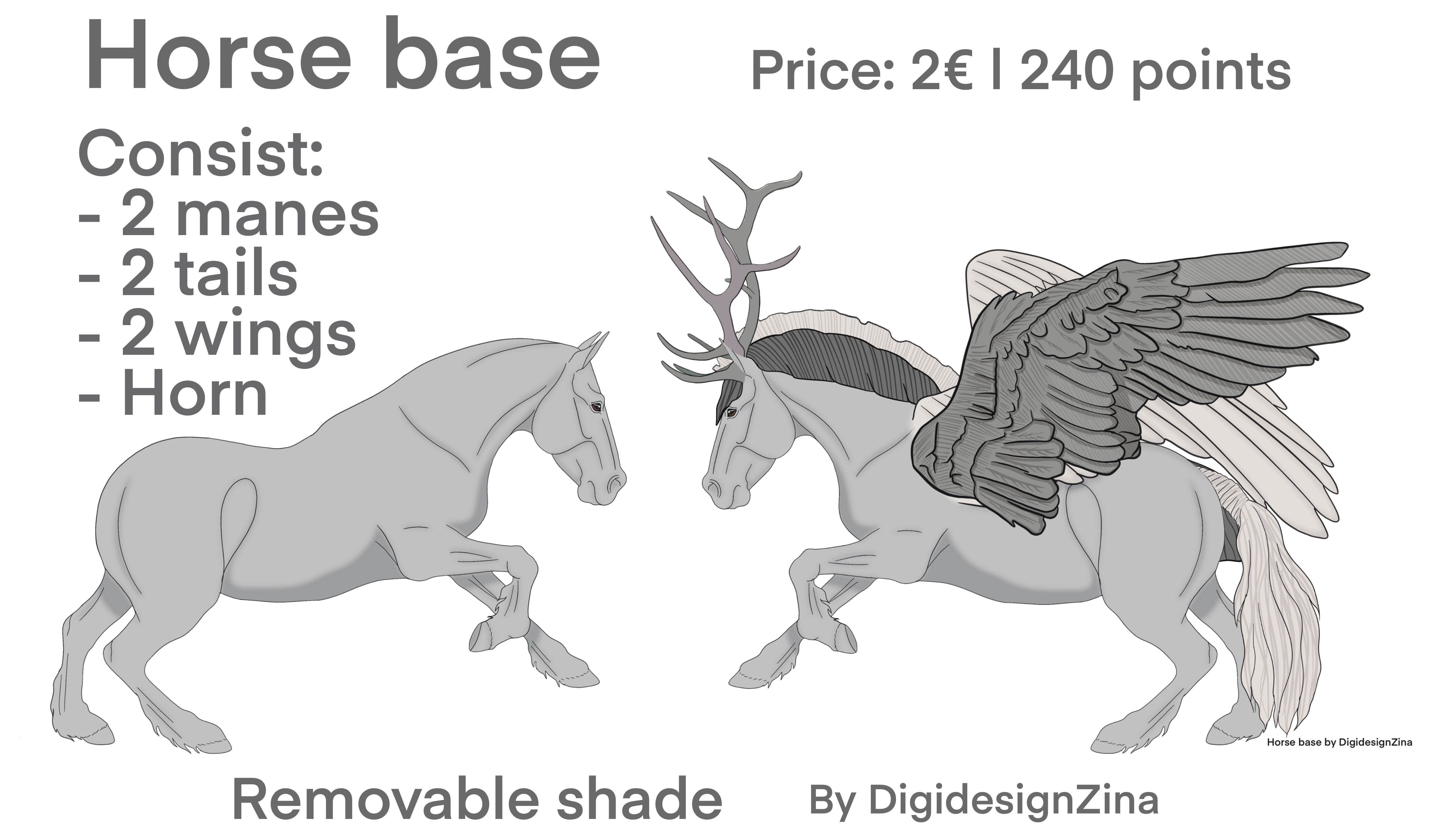 p2u: horse base by digidesignzina [open] by DigiDesignZina on DeviantArt