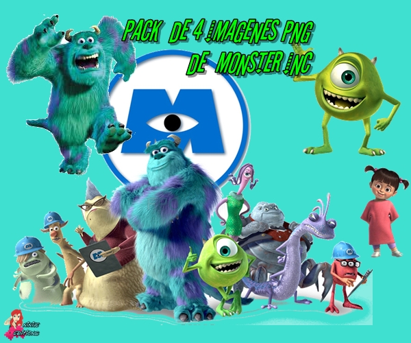 Pack de 4 Imagenes PNG de Monster inc by NinivePoupee on DeviantArt