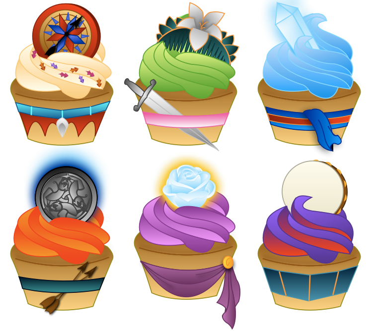 Disney Cupcakes - Heroines by M-Mannering on DeviantArt