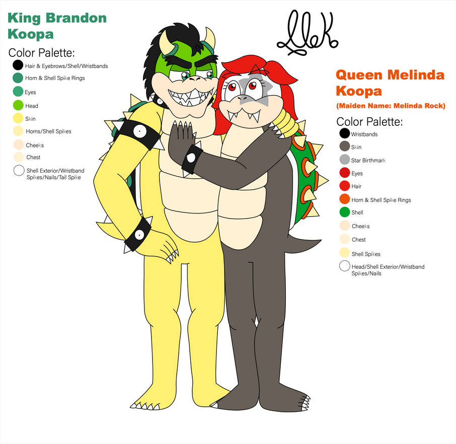 Brandon and Melinda Koopa (redesigns) by ClemRose2296 on DeviantArt