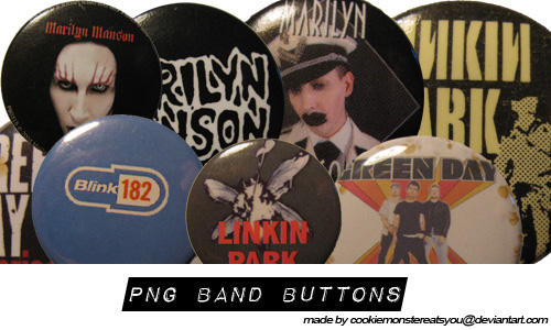 Band Buttons PNG by Cookiemonstereatsyou on DeviantArt