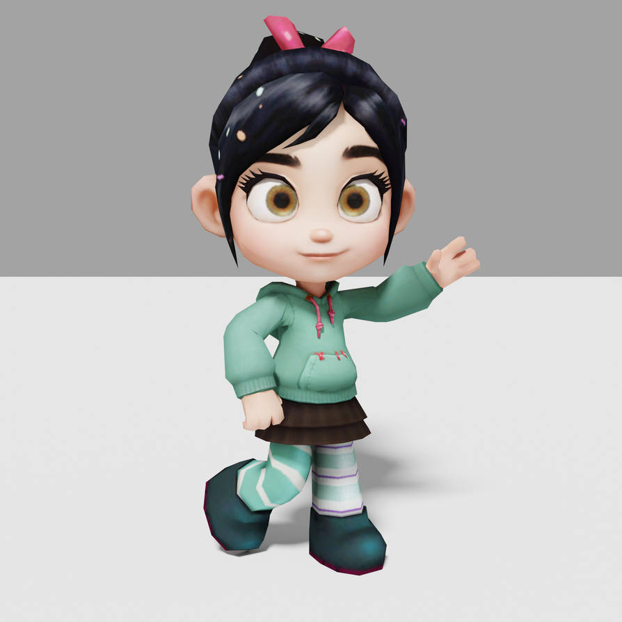 Vanellope Von Schweetz (Blender Model Download) by DisneyHero100 on DeviantArt