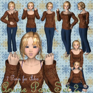 Anime Pose Set 2 for Aiko 3 by wyrdwing on DeviantArt