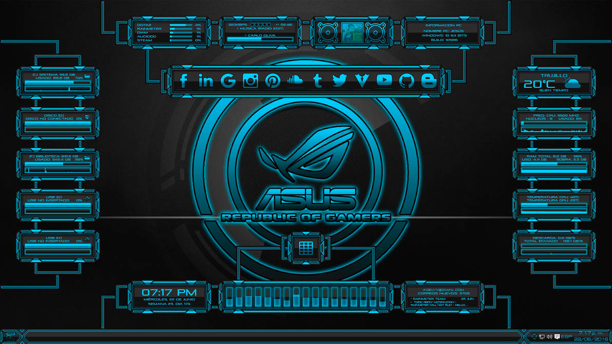 Evolucion(Series) for Rainmeter - Blue Edition by Pixscells on DeviantArt