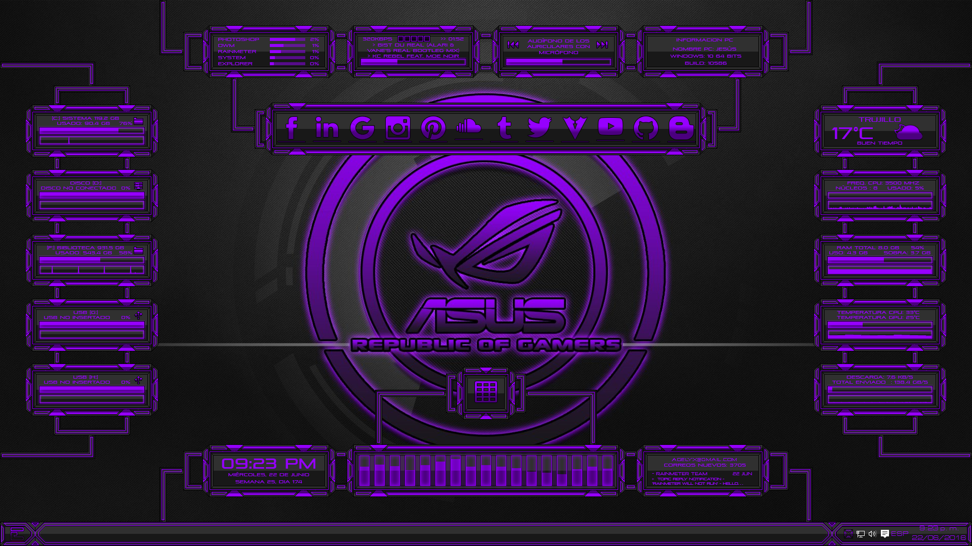 Evolucion(Series) for Rainmeter - Purple Edition by Pixscells on DeviantArt