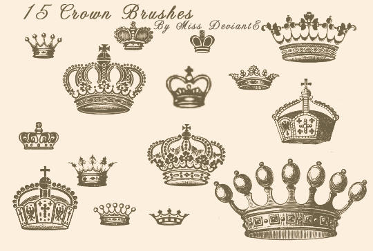 Crown Brushes by Miss-deviantE on DeviantArt