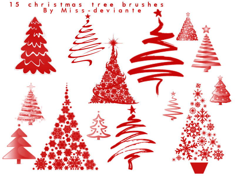 Christmas Tree Brushes by Miss-deviantE on DeviantArt