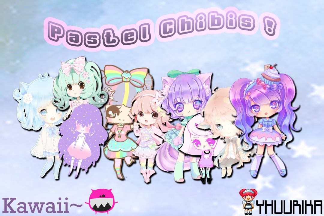 = Pastel Chibis PNG Texture = by Yhuurika on DeviantArt