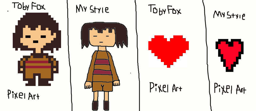 Hertale Frisk (In two different art styles) by GoodAngel999 on DeviantArt