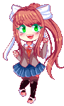 Monika Pixel by MyTwistedMind on DeviantArt