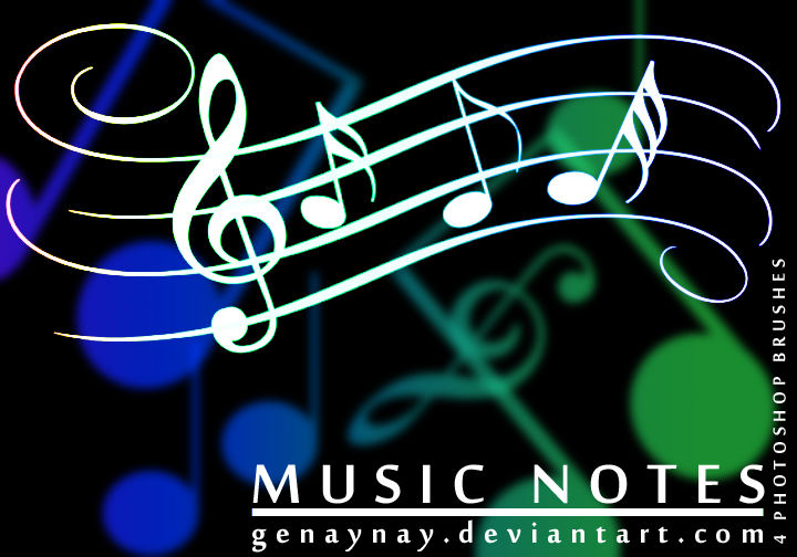 Music Notes Brushes by GENAYNAY on DeviantArt