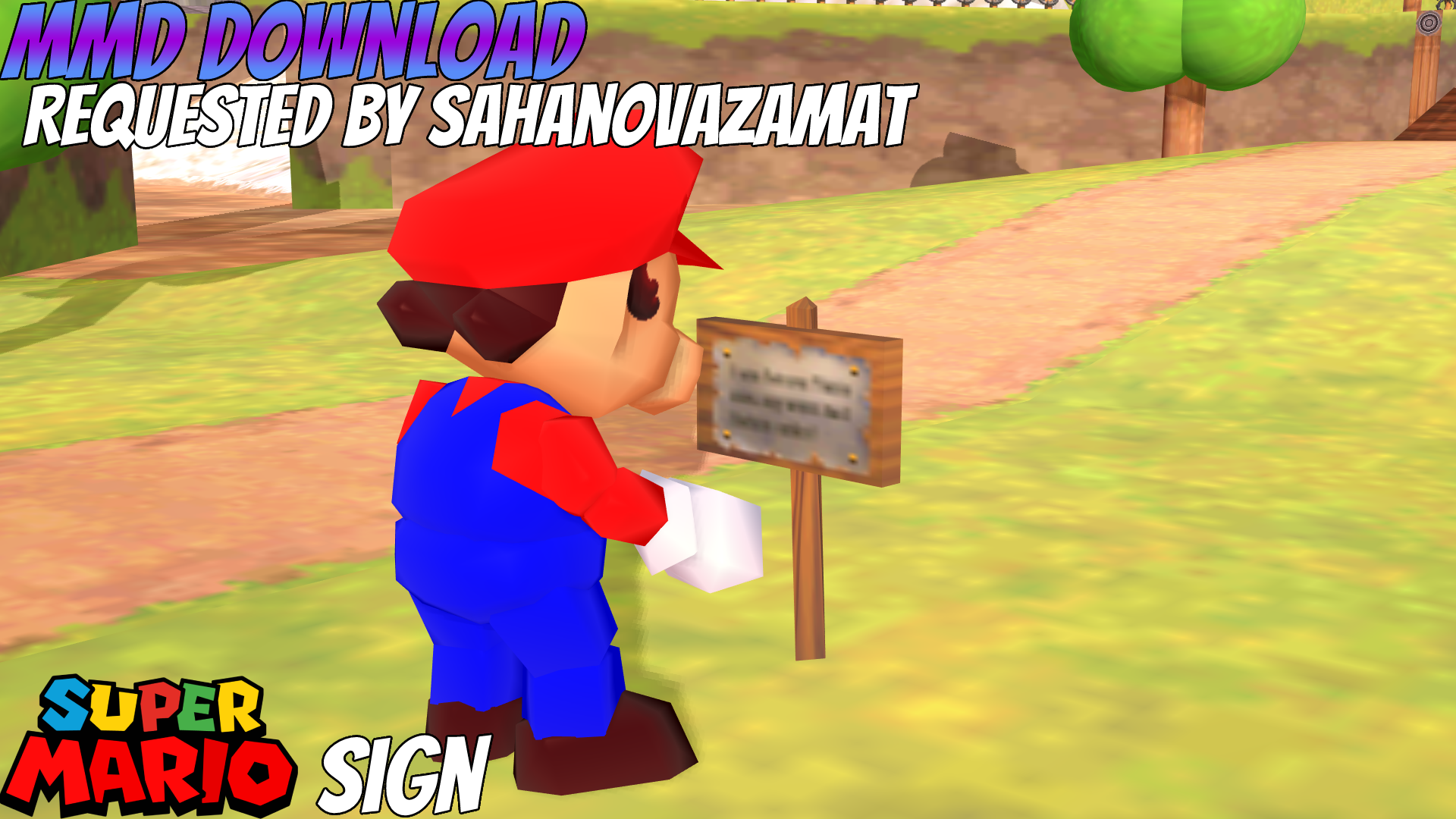 MMD Download - Sign (Super Mario 64) by TheHomingBlueStar on DeviantArt