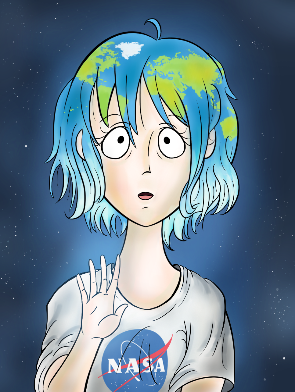 Earth-Chan (Digital) by luciano6254 on DeviantArt