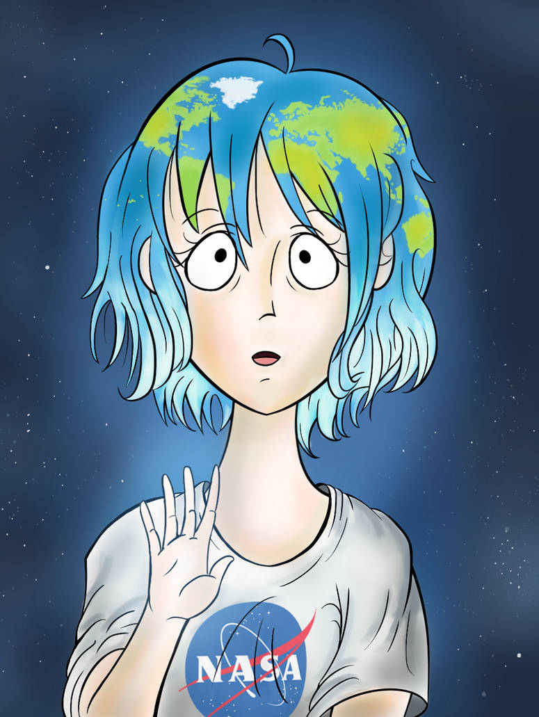 Earth-Chan (Digital) by luciano6254 on DeviantArt