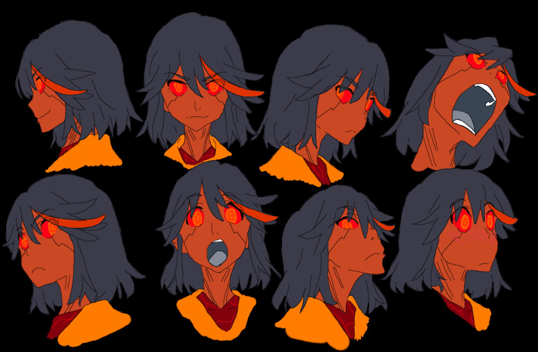 The Faces of Scombine-237 (Ryuko Matoi) by Grox9909 on DeviantArt