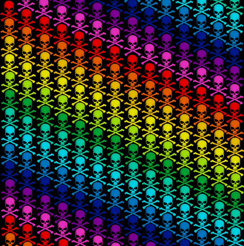 rainbow skulls background by shapelessVENGENCE on DeviantArt