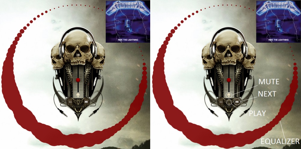 Skull player for rainmeter by leprevin on DeviantArt