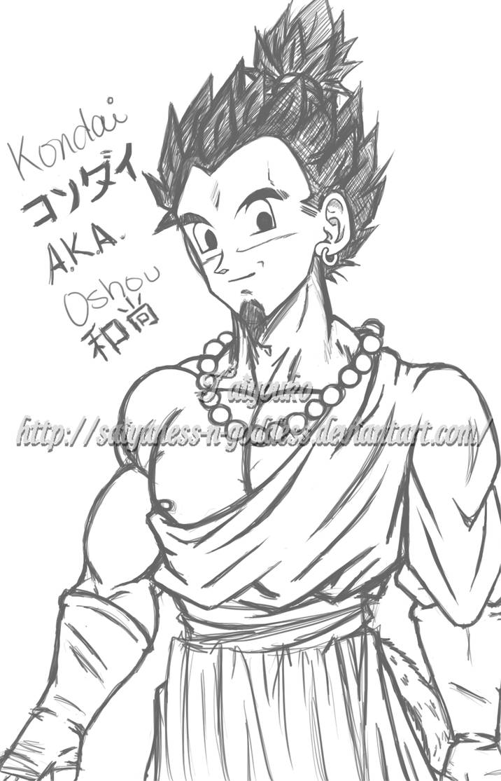 Oshou Tamaryuu: The Saiyan Warrior Monk :Sketch: by TaiyoukoArt on ...