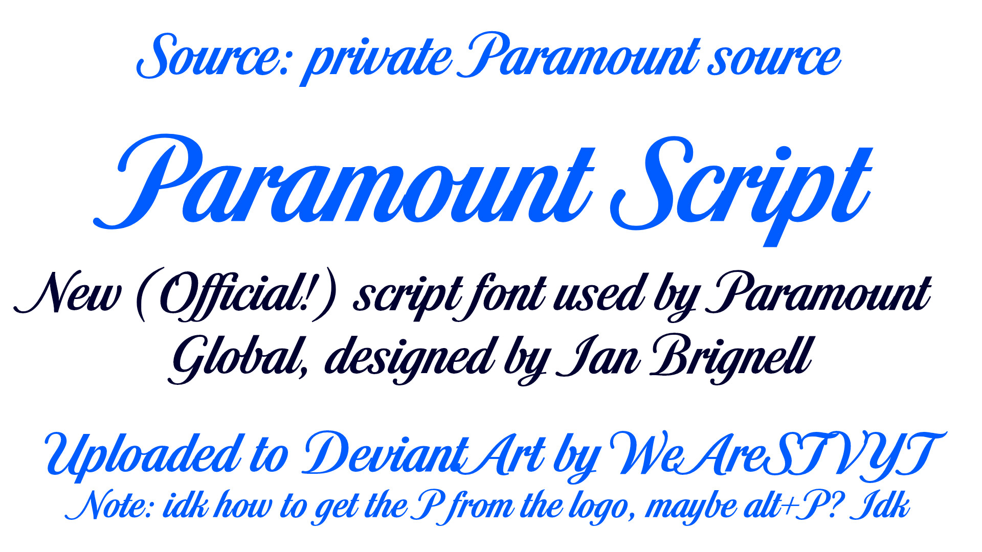 Paramount Script by WeAreSTVYT on DeviantArt