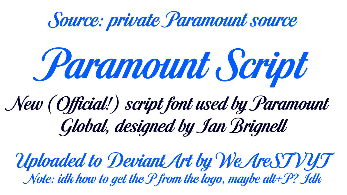 Paramount Script by WeAreSTVYT on DeviantArt