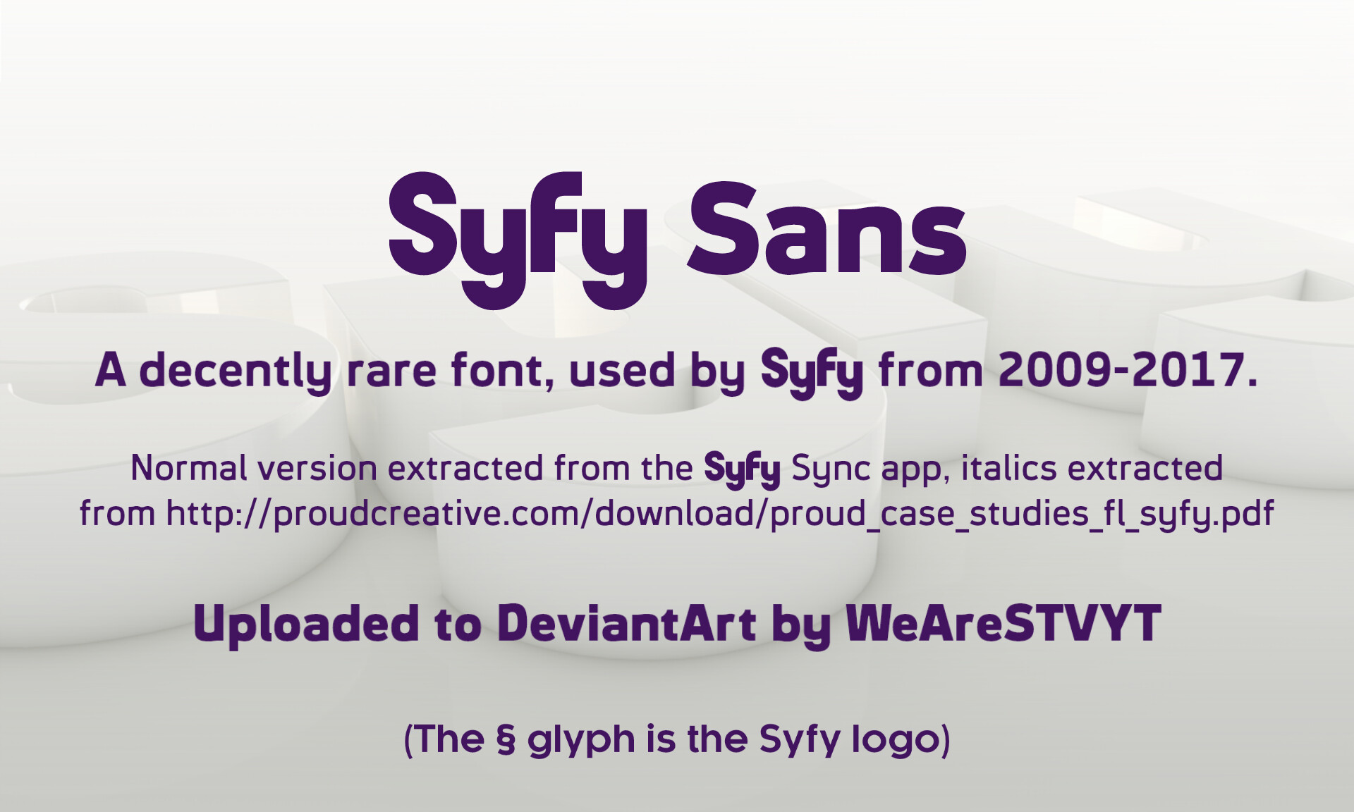 Syfy Sans by WeAreSTVYT on DeviantArt
