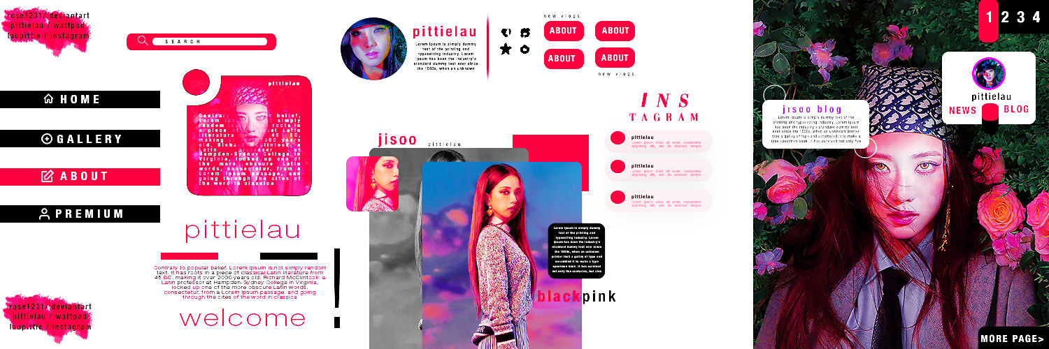 Template 11 - Jisoo By Rose1231 by pittieslau on DeviantArt