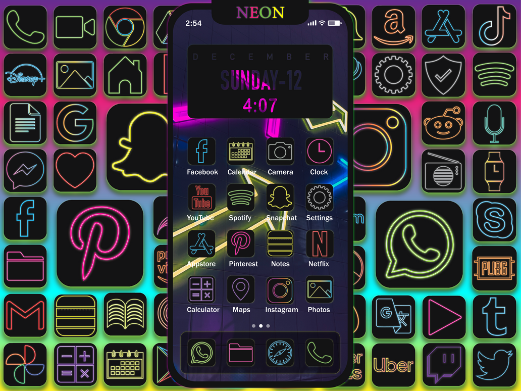 Neon App Icons by ElioChalamet on DeviantArt