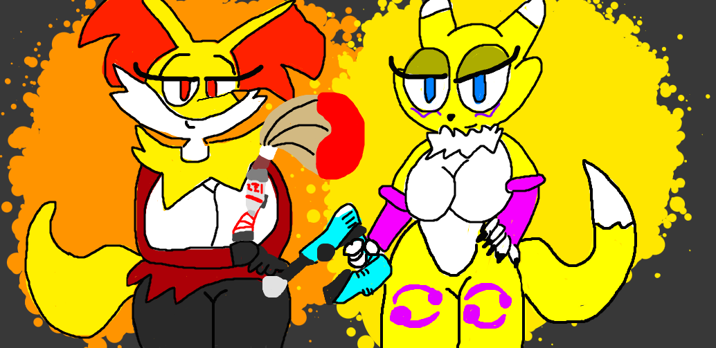 Delphox And Renamon By Superja678 On Deviantart