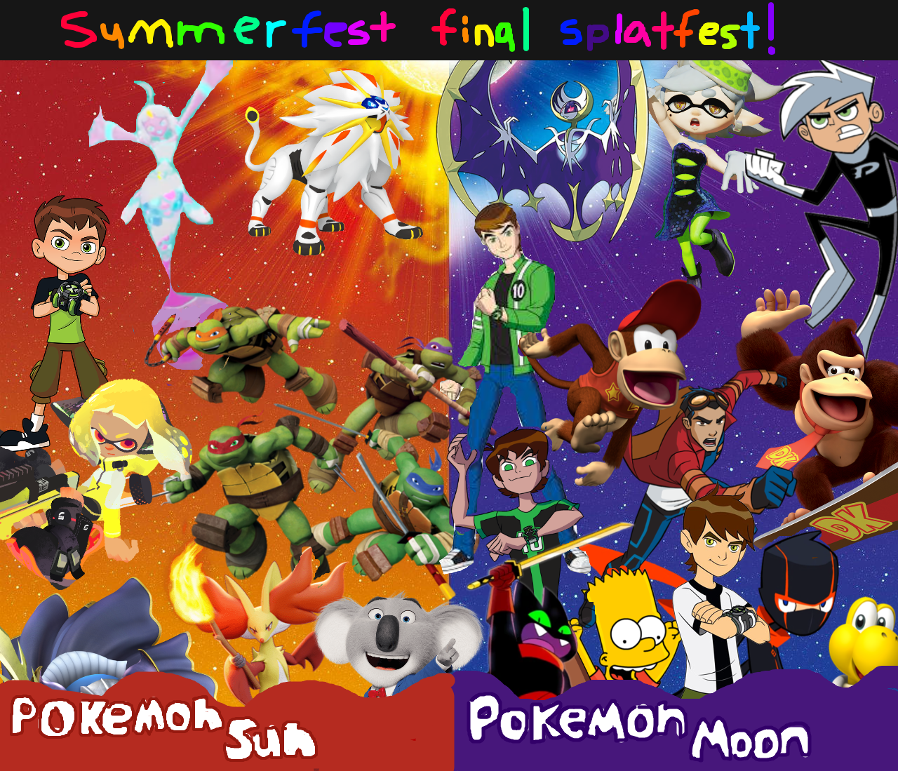 Pokemon Sun Vs Pokemon Moon (Final Fest!) by superja678 on DeviantArt