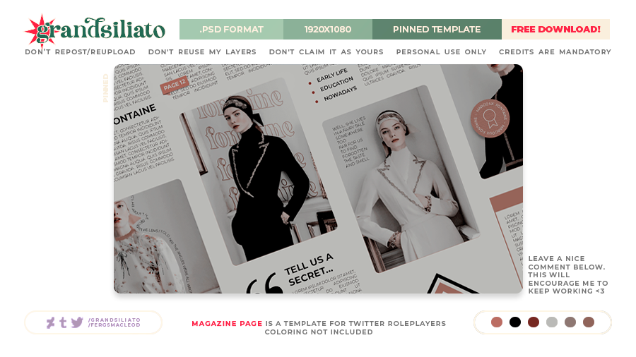 TEMPLATE ( MAGAZINE PAGE ) by GRANDSILIATO on DeviantArt