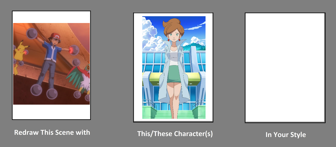 Redraw this scene with Professor Juniper by AlphaGodzilla1985 on DeviantArt