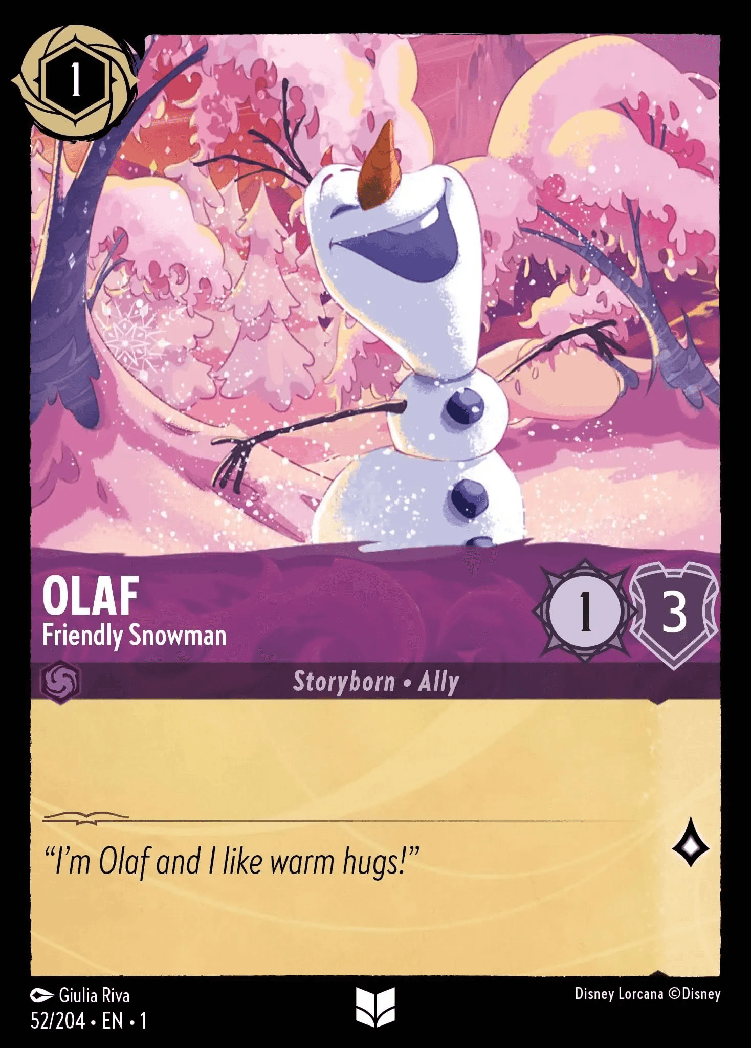 Frozen olaf Disney card by aliciamartin851 on DeviantArt