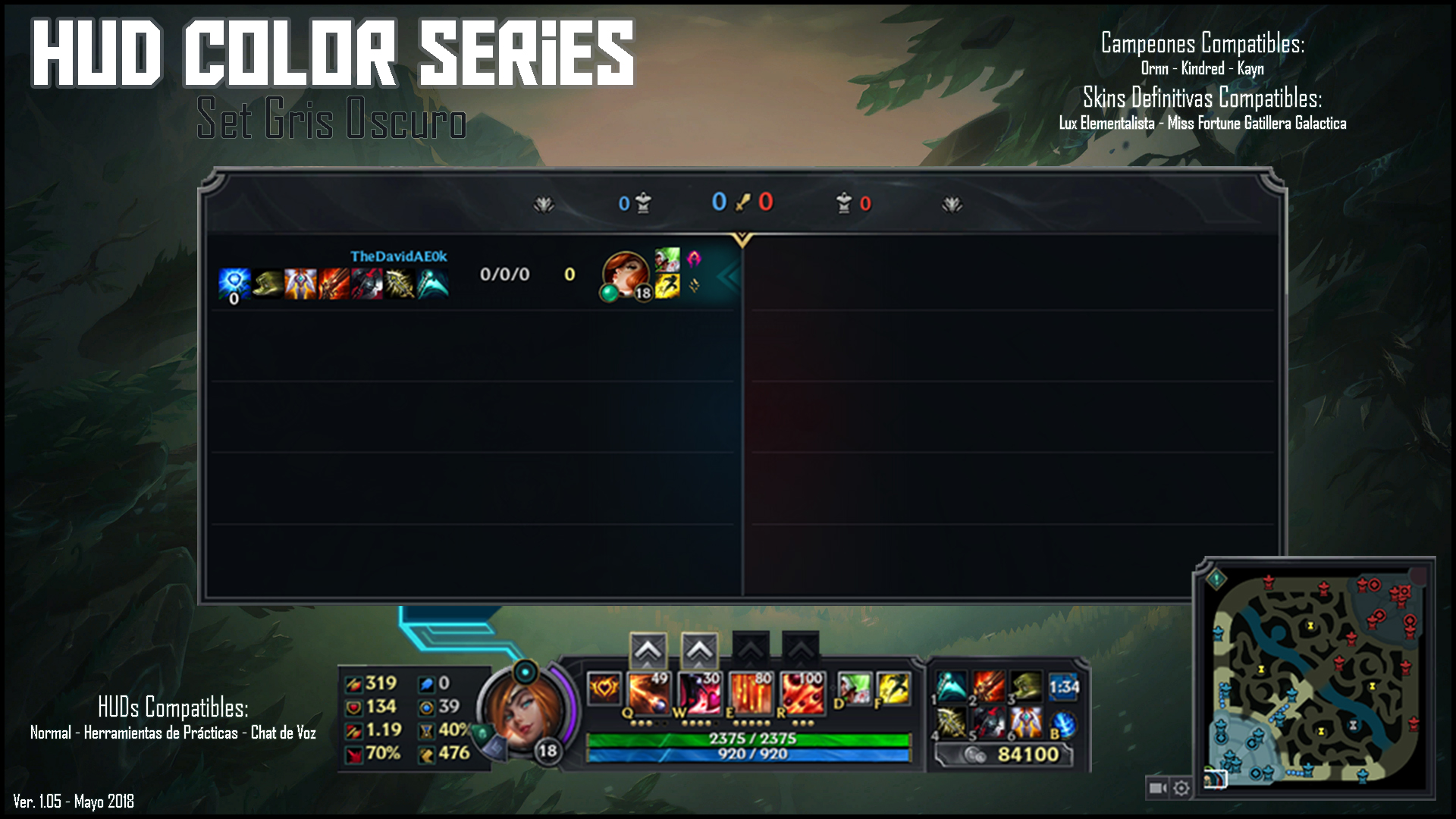 League of Legends HUD Color Series - Gris by TheDavidAE on DeviantArt