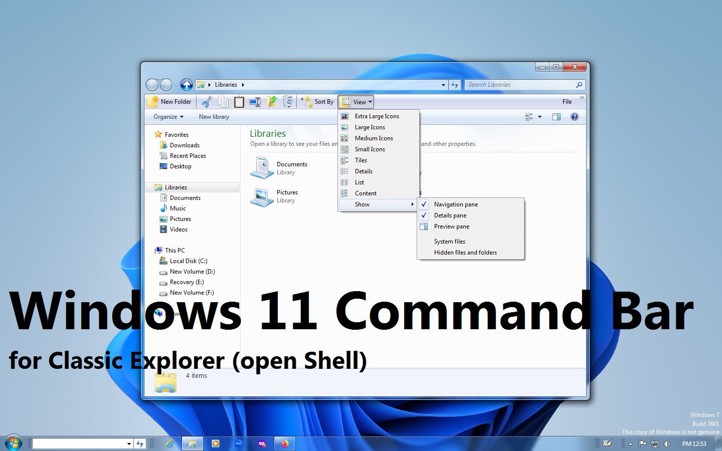 Windows 11 Style File Explorer Comand Bar by Prana10 on DeviantArt
