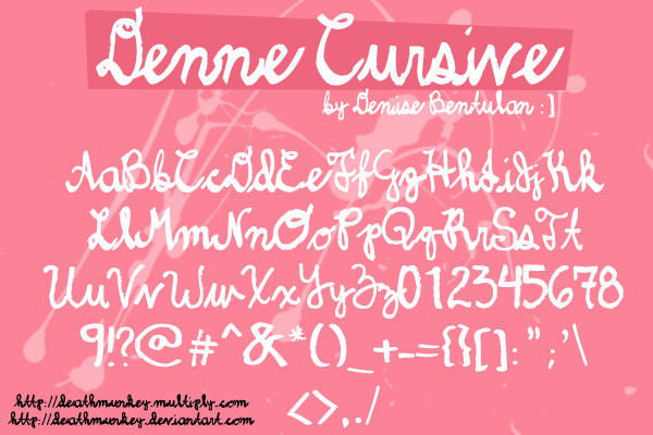 Denne Cursive Font by deathmunkey on DeviantArt