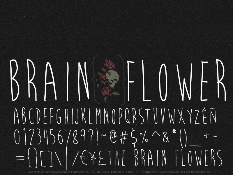 Brain Flower : A Font by deathmunkey on DeviantArt